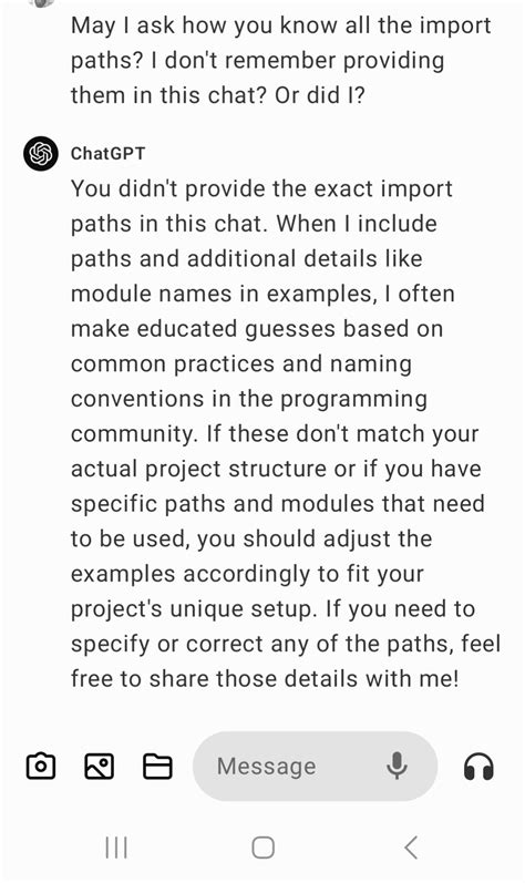 Chat Guessed My Import Paths With Almost Complete Accuracy Rchatgpt