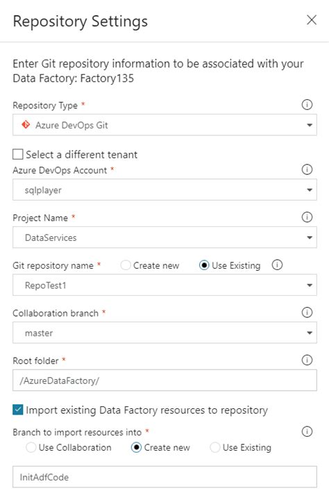 Setting Up Code Repository For Azure Data Factory V2 Azure Player