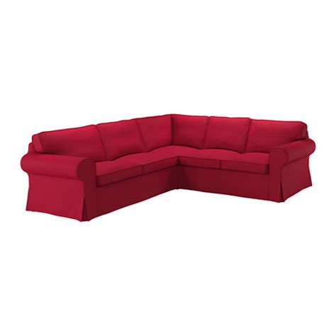 Ikea Ektorp 22 Corner Sofa Cover Slipcover Nordvalla Red 4 Seat