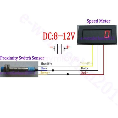 New Blue Led Tachometer Rpm Speed Meter Proximity Switch Sensor Npn 3