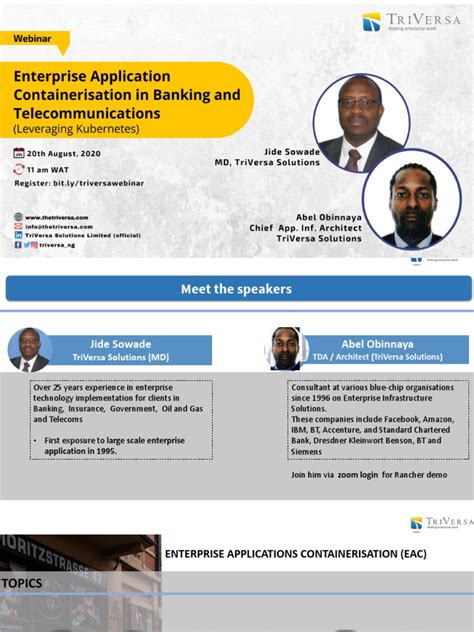 Enterprise Application Containerisation In Banking And Telecoms