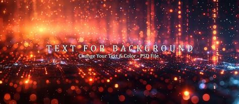 Abstract Digital Art Red And Blue Bokeh Lights Premium Ai Generated Psd