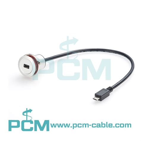 Customized USB 2 0 Micro B Cable Screwable Compatible With Har Port Suppliers Manufacturers