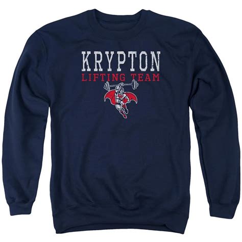 Dc Comics Krpton Lifting Adult Crewneck Sweatshirt