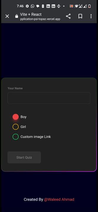 Completed A Quiz Application In React Js Waleed Ahmad Posted On The Topic Linkedin