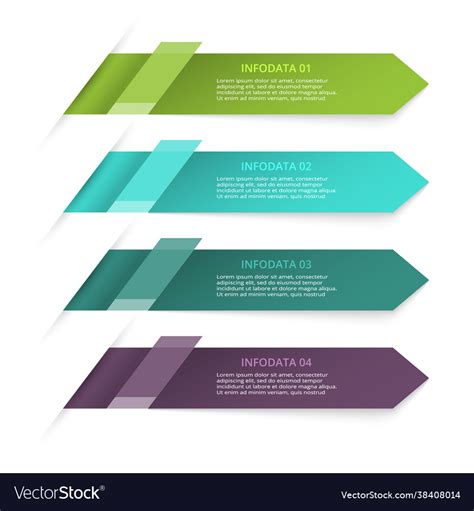 Abstract Arrows Graph Diagram With 4 Steps Vector Image