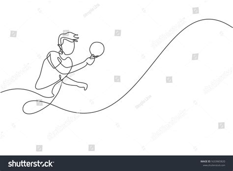 Single Continuous Line Drawing Young Agile Stock Vector Royalty Free
