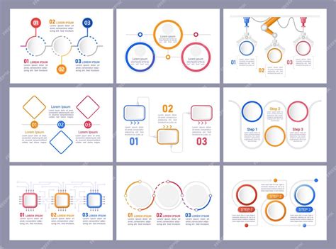 Premium Vector Digitalization And Technology Integration Infographic Chart Design Template Set