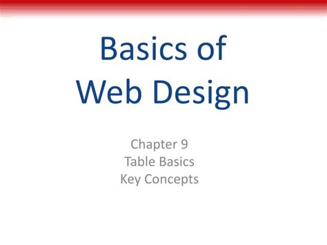 Ppt Basics Of Web Design Powerpoint Presentation Free Download Id