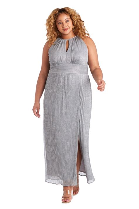 Gold Randm Richards 9283w Long Plus Size Metallic Dress For 7499 The