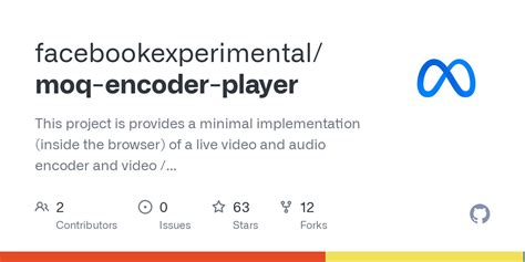 Github Facebookexperimentalmoq Encoder Player This Project Is