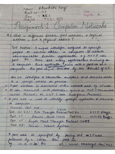 Computer Network Assignment Pdf