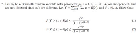 Solved 7 Let X Be A Bernoulli Random Variable With