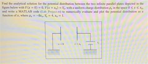 Solved Find The Analytical Solution And Matlab Code For The