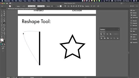 How To Use The Reshape Tool In Adobe Illustrator Cc Youtube
