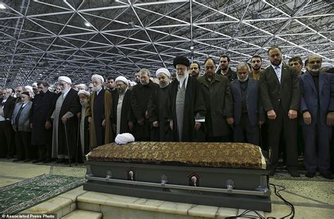 Thousands Flood Streets Of Tehran For The Funeral Of Their Former