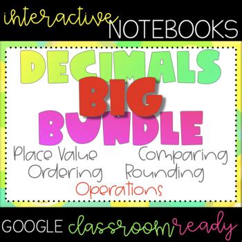 ALL Decimals Interactive Notebooks In Google Slides BUNDLE TPT