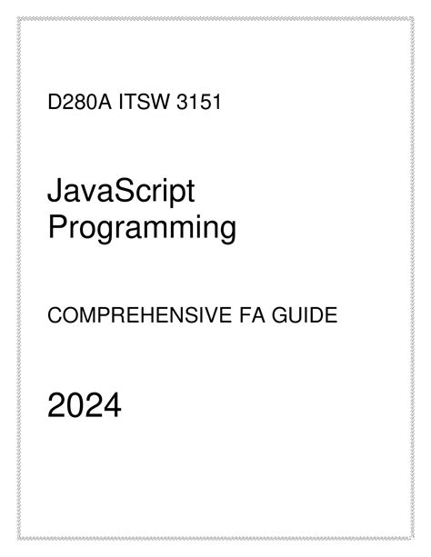 wgu d280a itsw 3151 javascript programming comprehensive fa guide