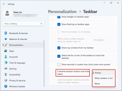 Enable Never Combine Taskbar Buttons On Windows 11 2 Ways