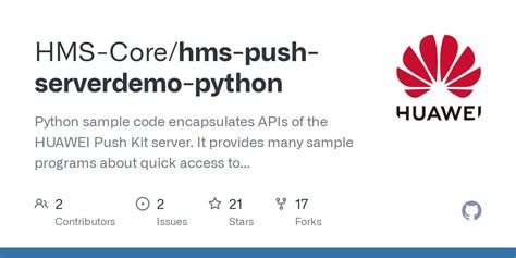 github hms core hms push serverdemo python python sample code