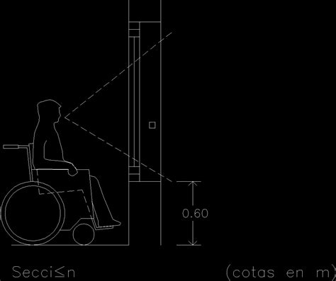 Visual Disabilities From Windows At Wheelchair Dwg Block For Autocad