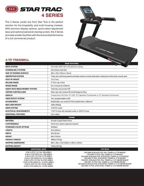 Star Trac 4 Series Treadmill With 15 Embedded Display Atlanta