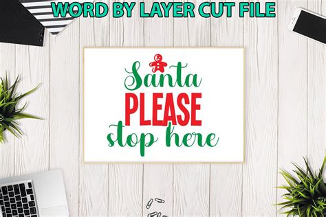 Santa Please Stop Here Design Graphic By Bestgraphic · Creative Fabrica