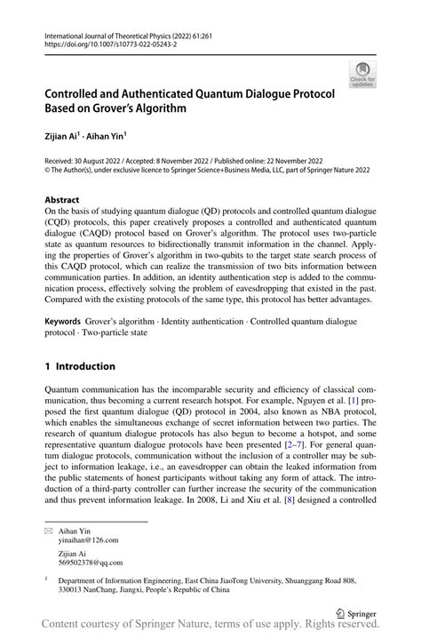 Controlled And Authenticated Quantum Dialogue Protocol Based On Grovers Algorithm