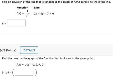 Solved Function Line Fxx12x4y−70 Y 13 Points Find