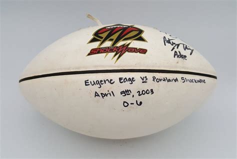Signed Portland Shockwave Football Eugene Edge Vs Portland Shockwave