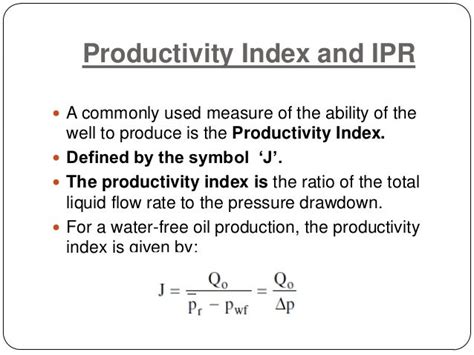 Productivity Index