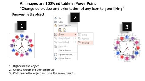 Clock Design With Business Icons Powerpoint Templates