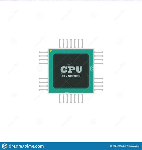 CPU Central Processing Unit Icons Illustration Design Inspiration Vector Template Stock Vector