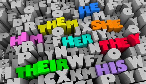 Photo Art Print Pronouns Identity Gender Sex Identification My Your Letters Words D