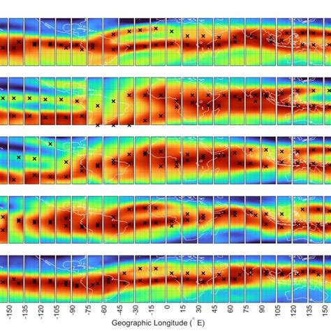 Geographic Distribution Of The Time Median Gim Tec Percentage During Download Scientific