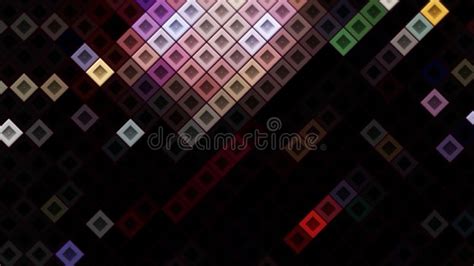Abstract Diagonal Square Mosaic Pattern Background Seamless Loop Motion Stock Illustration