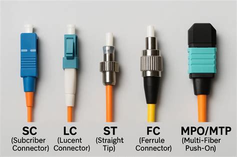Fiber Optic Connectors Sc Lc St Fc Mpo Mtp Explained Mohamad