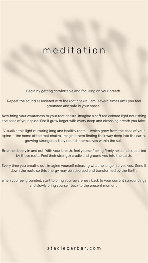 Root Chakra Meditation Yoga Meditation Quotes Yoga Thoughts Root Chakra Meditation