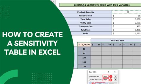How To Create Sensitivity Ysis Table In Excel Infoupdate Org