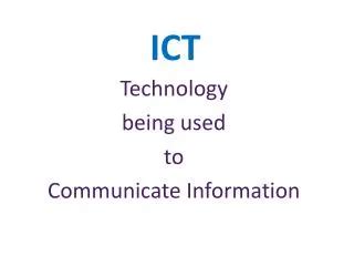 PPT ICT PowerPoint Presentation Free Download ID 8704381