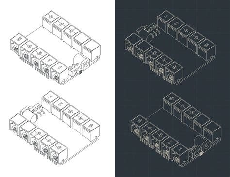 Arduino UNO Shield Isometric Drawings 48238924 Vector Art At Vecteezy