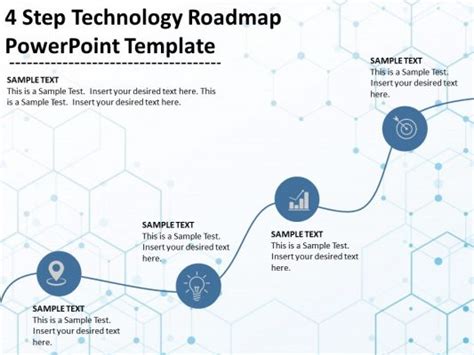 4 Step Technology Roadmap PowerPoint Template Slide Slidevilla