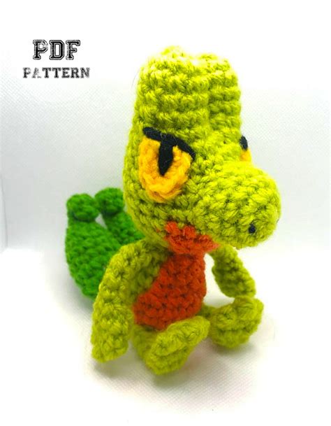 Treecko Crochet Reptile Amigurumi Pdf Pattern