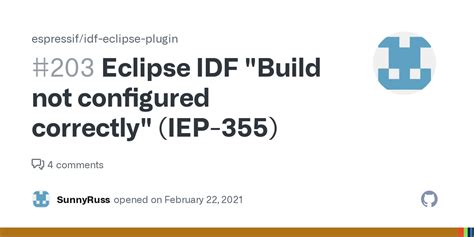 Eclipse Idf Build Not Configured Correctly Iep 355 · Issue 203