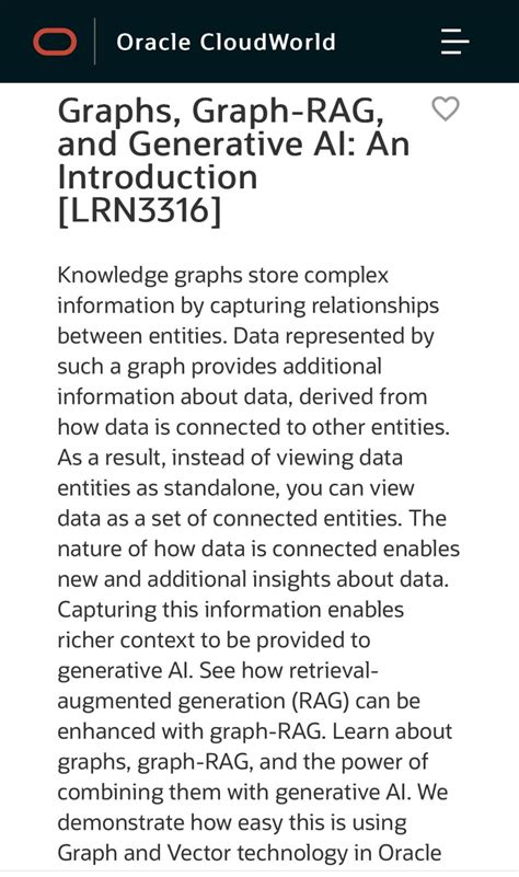 Graph Rag Graphrag Generativeai Oracle Cloudworld Heli Helskyaho