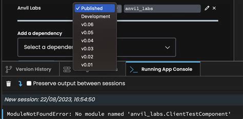 Fixed Bug Dependency On Tagdevelopment No Longer Works Bug