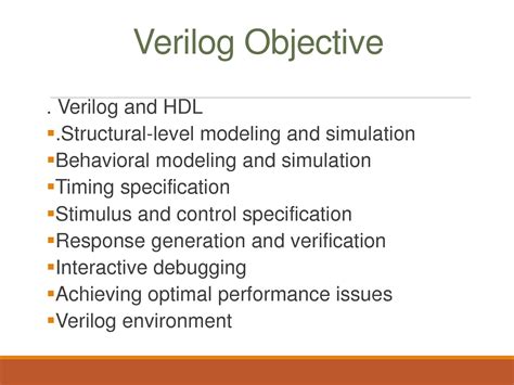 SOLUTION Lecture 16 Verilog Tutorial Studypool