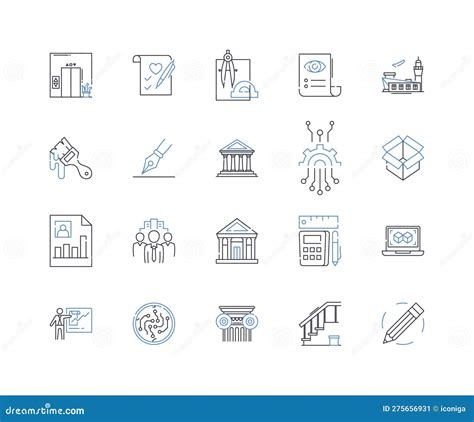 Statistical Techniques Line Icons Collection Regression Anova