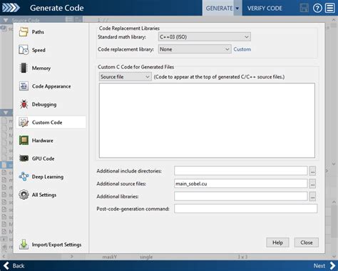 Relocate Generated Code To Another Development Environment Matlab