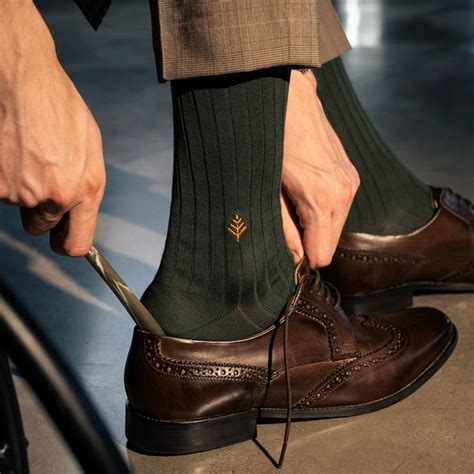 Vanise Mid Calf Green Dress Socks For Men Ethicrue Designer Socks